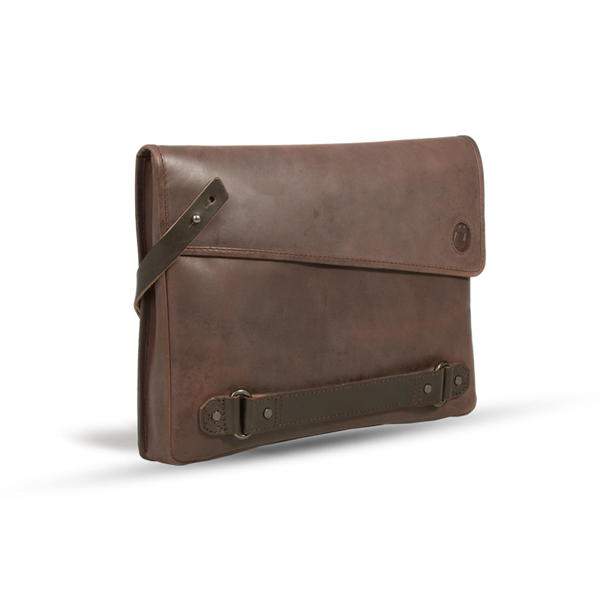 UBERBAG INSIGNIA MEN'S BROWN LEATHER CLUTCH - MyLeatherBag.co.uk