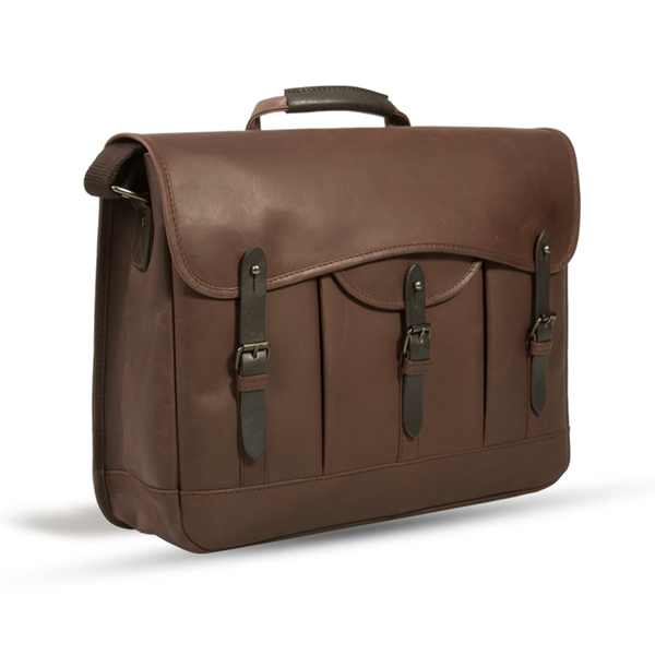 UBERBAG GOBI BROWN LEATHER MESSENGER BAG - MyLeatherBag.co.uk